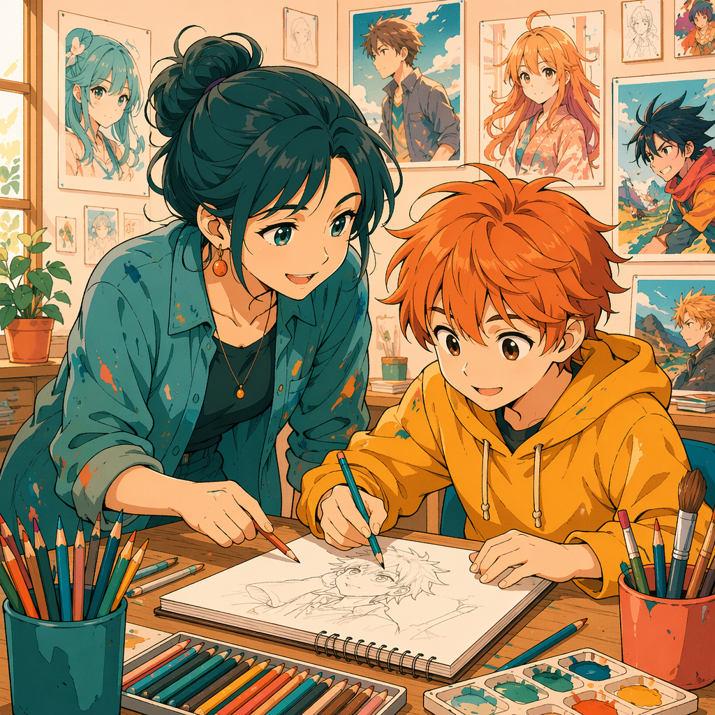 Kids & Teens Manga Drawing Course Auckland | Art Space Studio 乐艺画室 ...